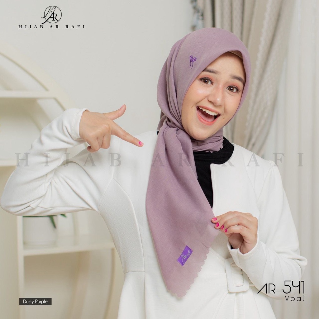 Hijab Arrafi AR 541 Quadrangle Voal Cutting Latest Rectangular | Shopee ...