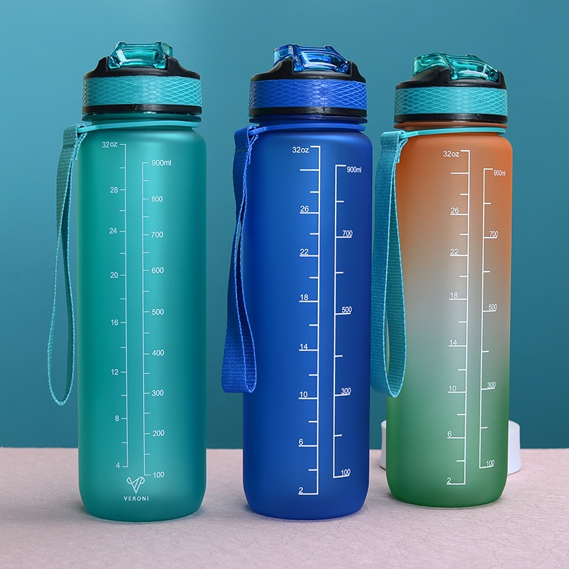 Tumbler 1 Liter with Straw, 1L Jumbo Pastel Sports Tumbler With Time ...