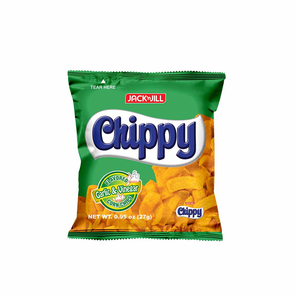 Chippy Garlic & Vinegar Flavored Corn Chips 25g | Shopee Philippines