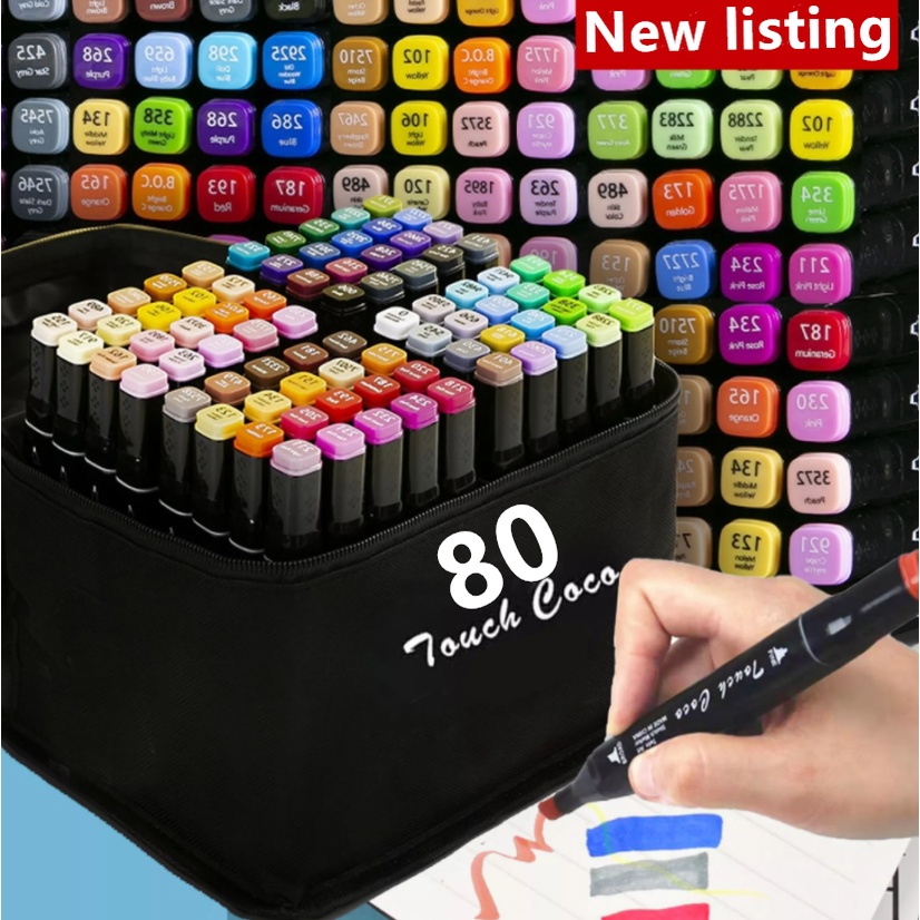 30/48/60/80 Color Paint TouchFive Graphic Art Twin Nib Alcohol Based ...