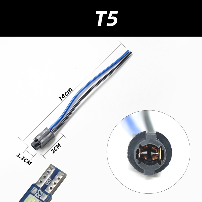 Bulb Socket T5 T10 BA9S BAY9S BAX9S Car Lamp Lights Bulb Holder Socket ...