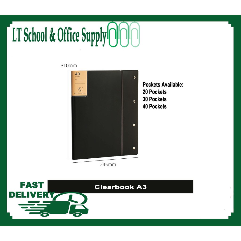 Neja life Foldable A3 colored clearbook / display Book | Shopee Philippines