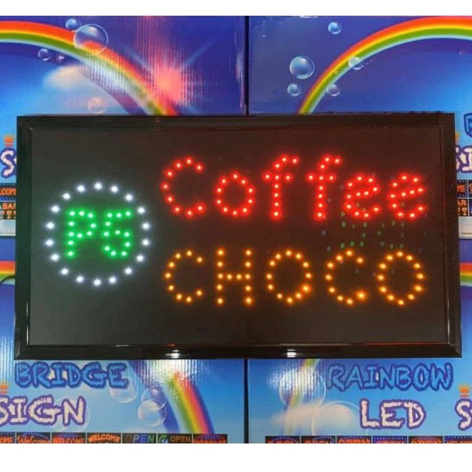P5 COFFEE CHOCO - RAINBOW BRIDGE LED SIGNAGE (New-Small-Large) #SIZE ...