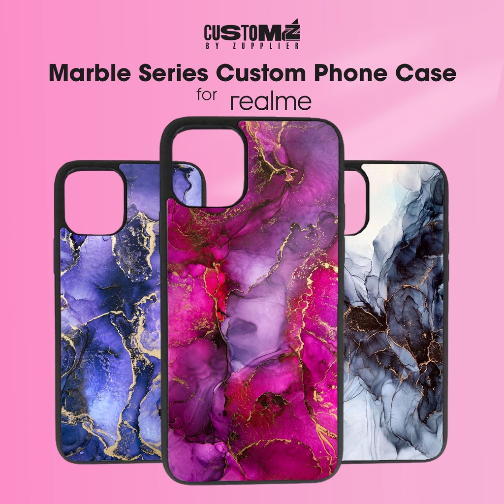 Realme C35 C25 C25S C25Y C21Y Phone Case Premium Marble Design Aluminum ...