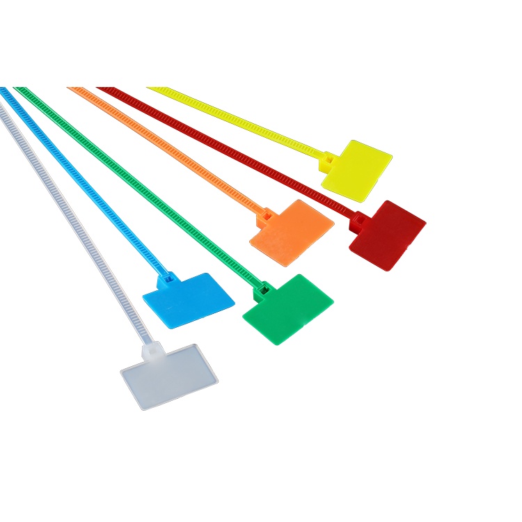 [DNC] 100pcs Easy mark Nylon Cable Ties tag labels Plastic Signage ...