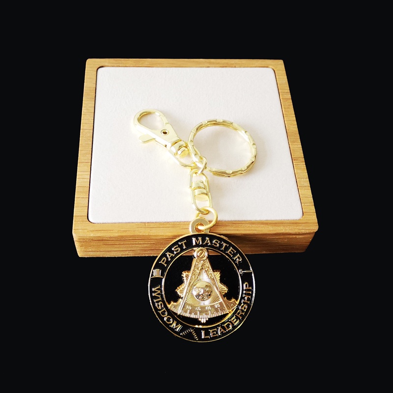 Masonic Key Chain Black "Past Master Sun "Badge Mason Freemason BKM4 ...