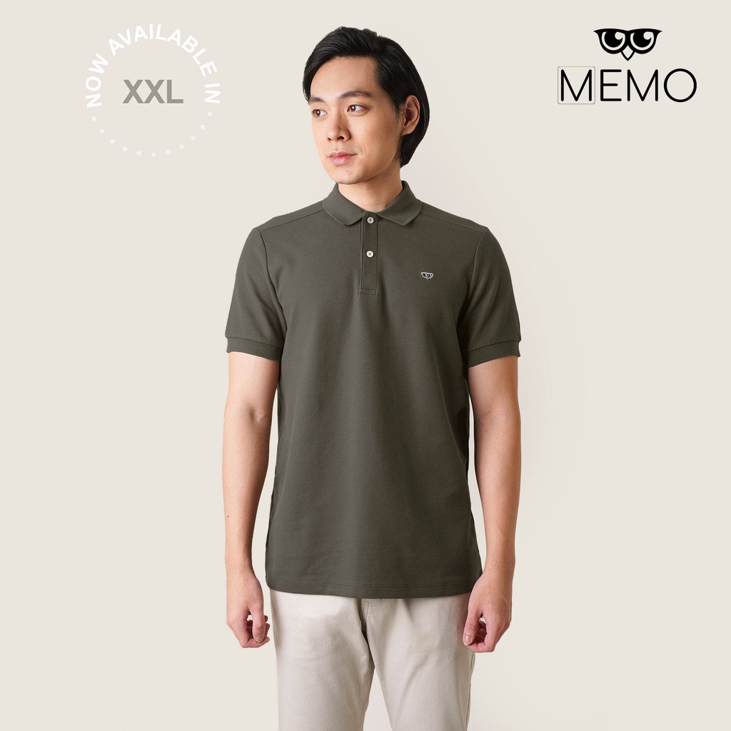 Memo Ultimate Basics Owl Polo For Men (Olive/Taupe) | Shopee Philippines