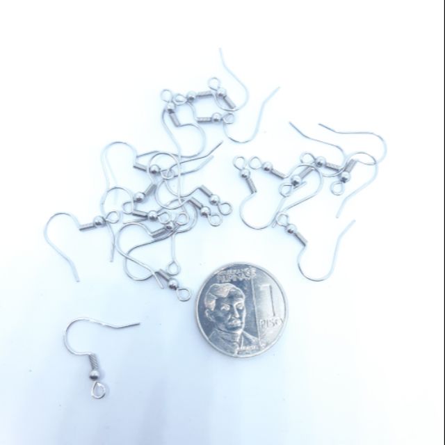 Fish hook dangling earrings stainless non rusting 10 pairs (20 pcs ...