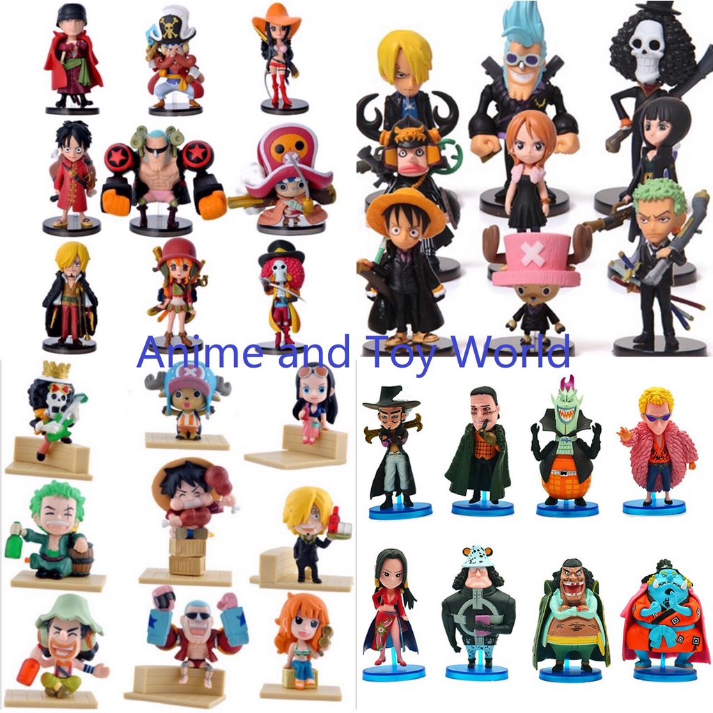 One Piece Luffy Zoro Sanji Franky Nami Robin Chopper chibi Film Z Set ...