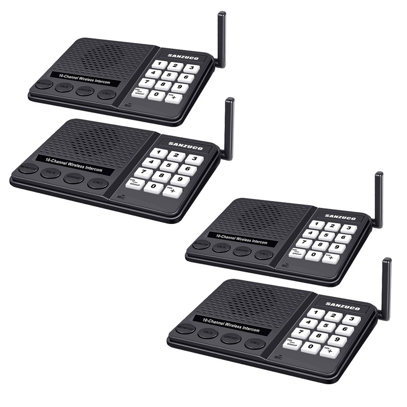 Wireless Intercom System for Home,Sanzuco Wireless Intercom System 1K ...