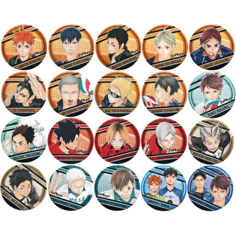 Haikyuu - Kageyama, Hinata, Oikawa, Bokuto, Akaashi - Big Can Badge Pin ...