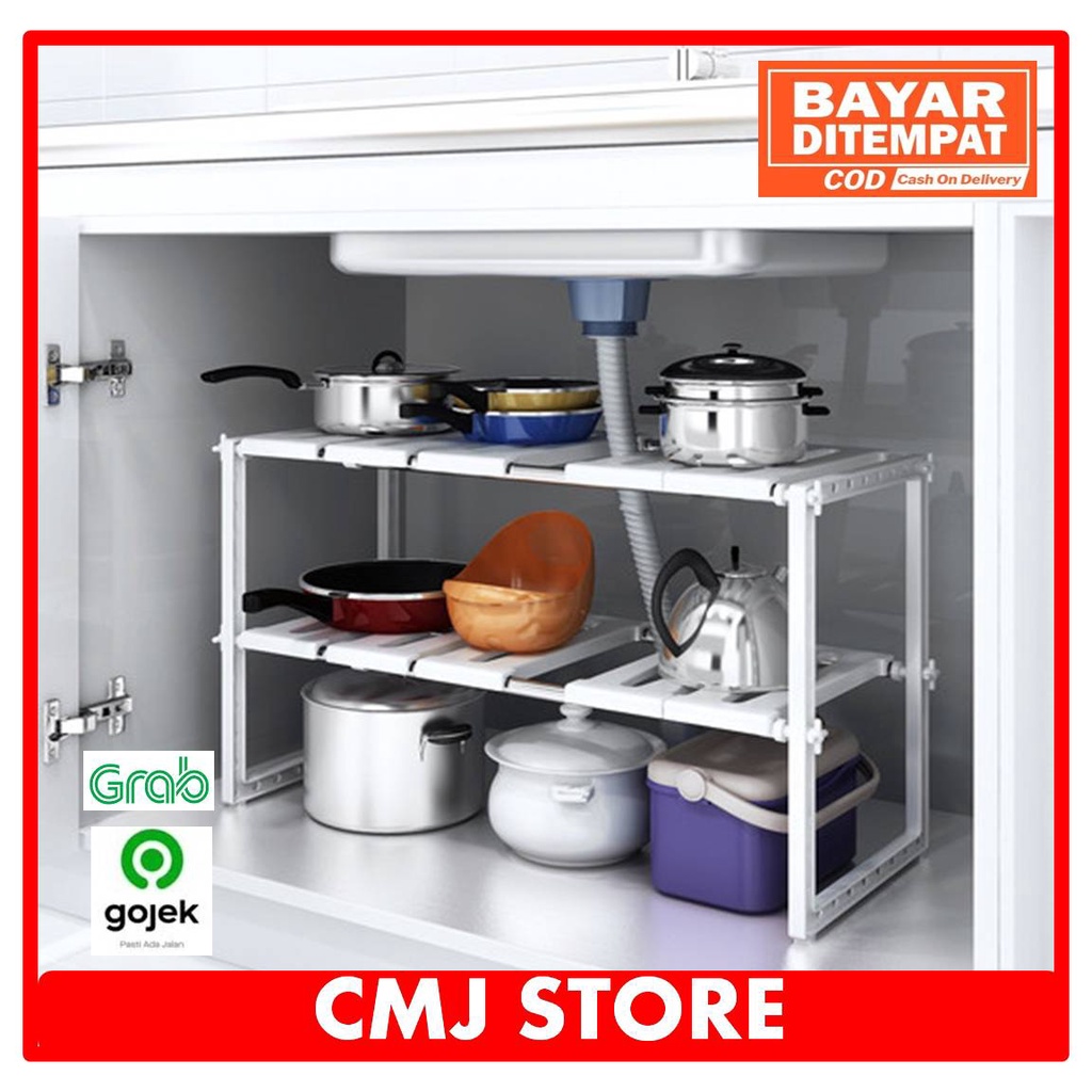 Pool Space Arrangement frame Under the Sink Shelf Kitchen Shelf Multifunctional 2 Layer Shelf ...