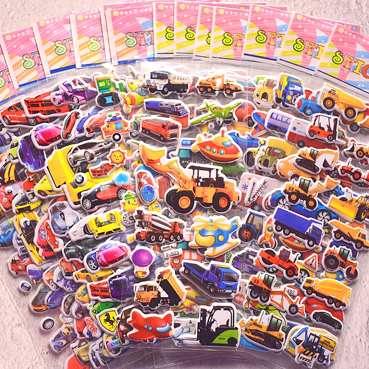 Reward Stickers Excavator Engineering Vehicle Car Cartoon Stickers ...