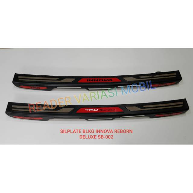 Rear Sill Plate for Toyota INNOVA REBORN Model TRD Motifdeluxe (2016 ...