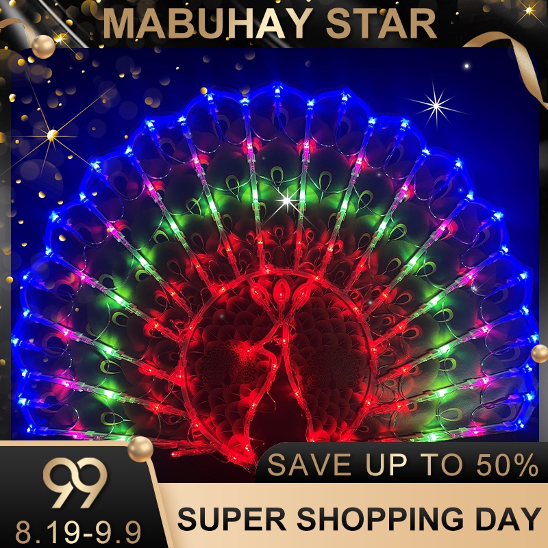 COD MABUHAY STAR 100L LED Peacock Christmas Lantern Bracket Decoration ...