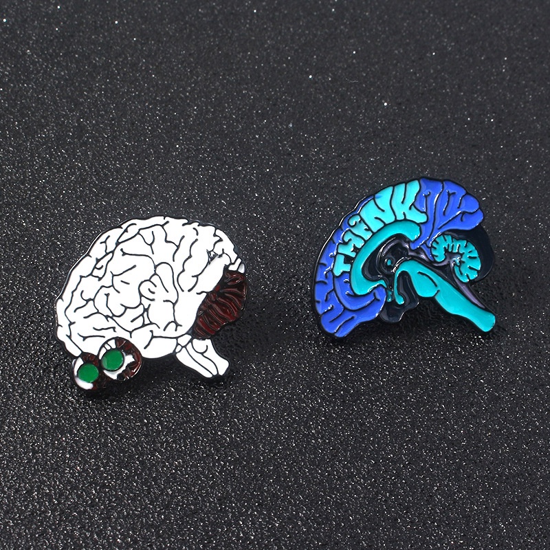 Halloween Small Gifts Human Organ Cartoon Brain Brooch Bag Clothing ...