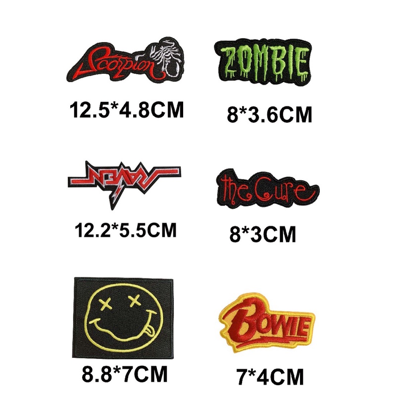 1PCS Heavy Metal Punk Rock Band Patch Iron On Fusible Patches ...