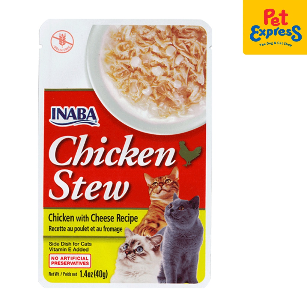 Inaba Chicken Stew Cheese Wet Cat Food 40g (USA-814A) (6 pouches ...