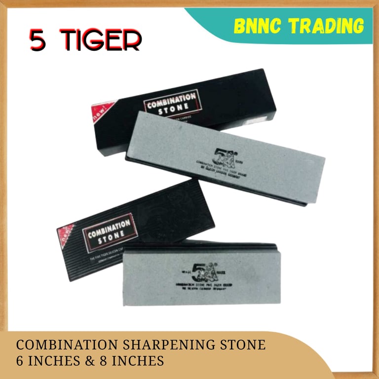 5 TIGER COMBINATION SHARPENING STONE HASAAN KNIFE SHARPENER | Shopee ...