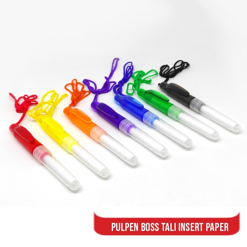 Plastic promotional pens Boss string insert paper/stickers (10pcs ...