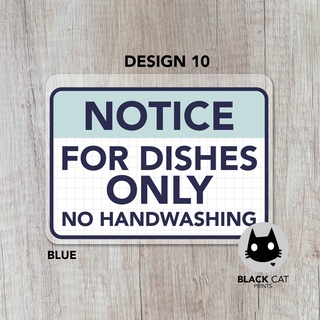Notice For Dishes Only No Handwashing Sign | Laminated Signage | Sign ...