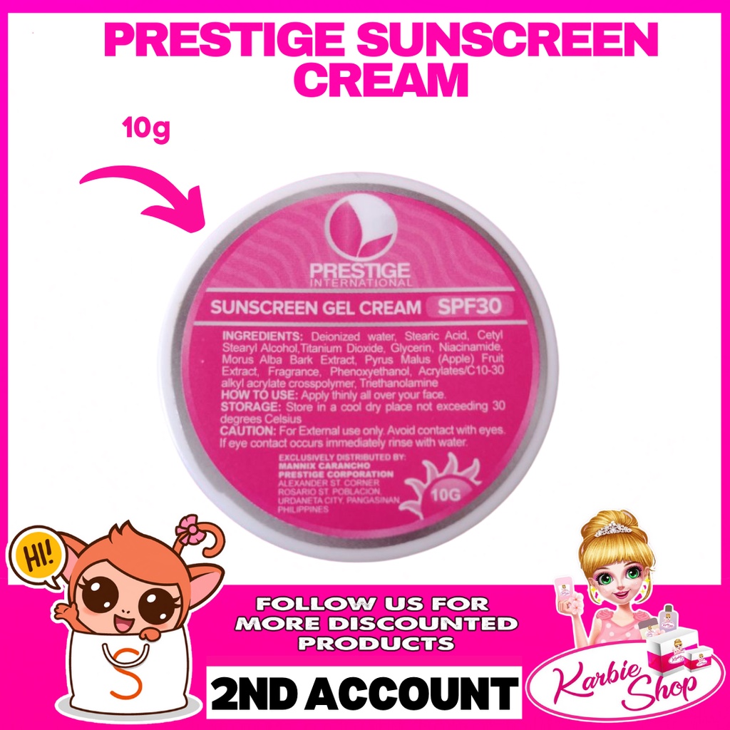 Legit Prestige Sunblock Cream 10g | Shopee Philippines