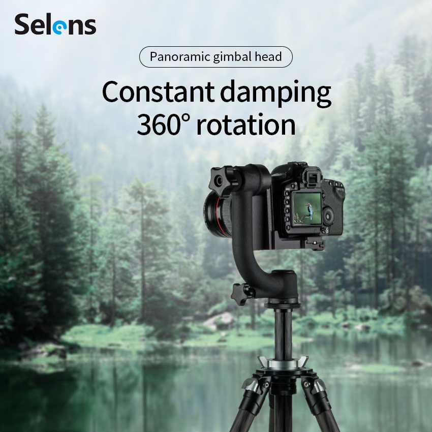 Selens Panoramic Gimbal Head Bracket Stabilizer 360-Degrees Adjustable ...