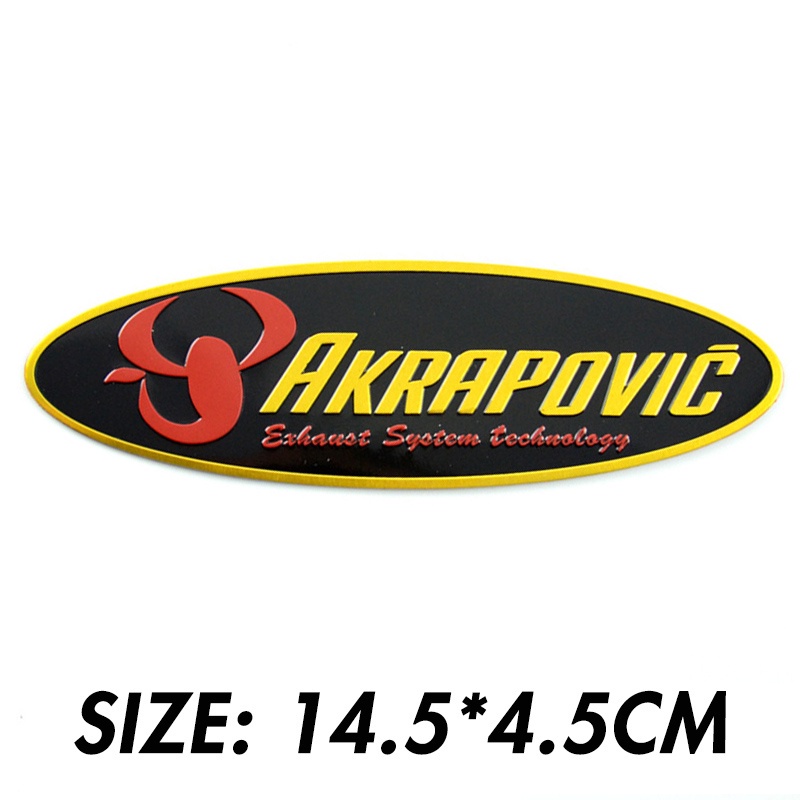 Akrapovic Exhaust Pipe Sticker Heat Resistant 3D Aluminium Material ...