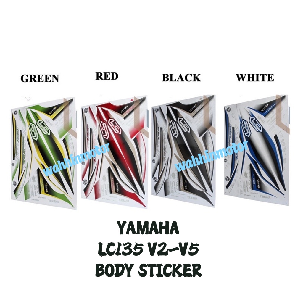 YAMAHA LC135 V2 V3 V4 V5 V6 V7 ( 7 ) FULL BODY STICKER / BODY STRIPE ...