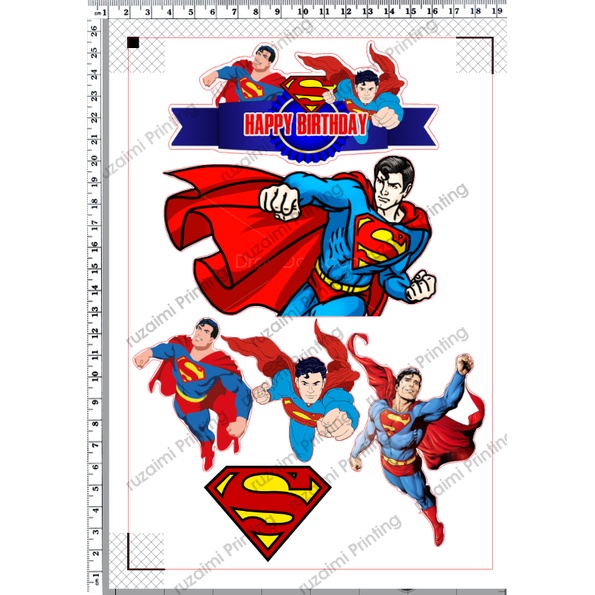 Superman Cake Topper Birthday 001 | Shopee Philippines
