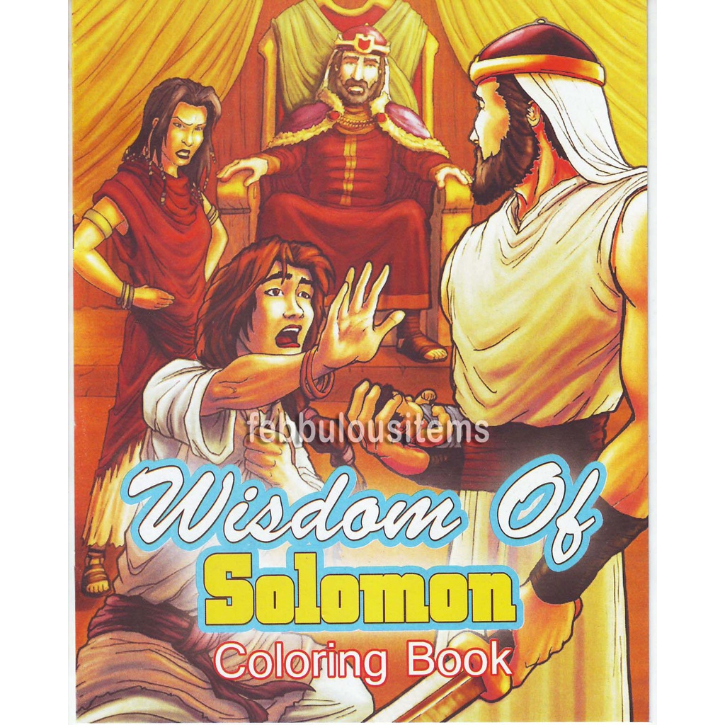 Bible Story Book / Coloring Book English Tagalog ( Wisdom of Solomon ...