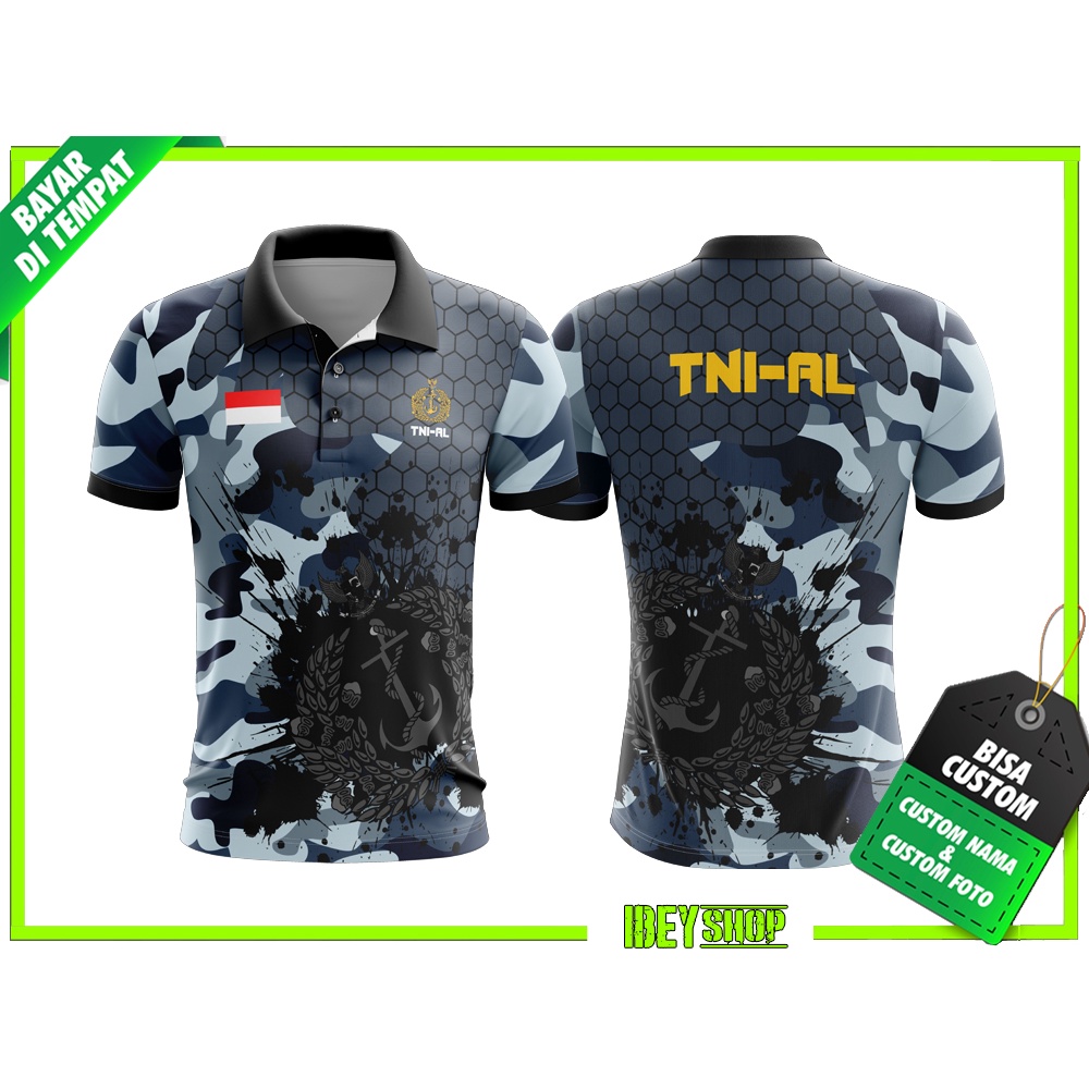 Wangki Polo T-shirt TNI AL 03 Fullprint Sublime Custom | Shopee Philippines