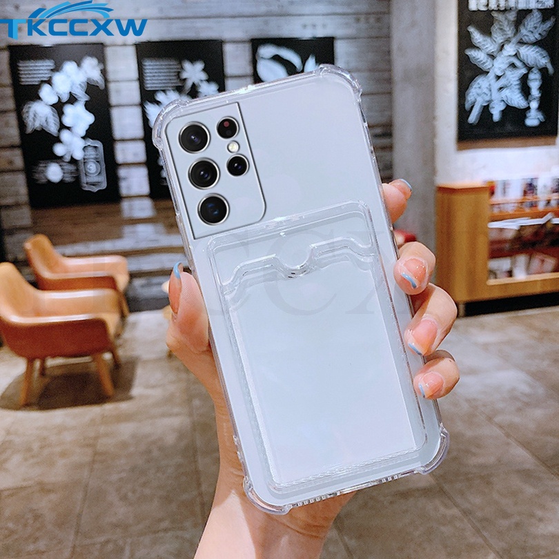 Samsung S20 S21 FE S20 S21 Ultra S20 21Plus Soft Case Cover Photo Storage Card Slot Airbag ...