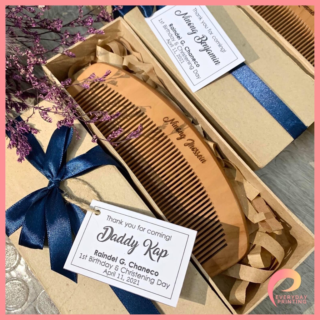 PERSONALIZED Wooden Comb - Wedding, Baptism, Gift Souvenir / Giveaway ...