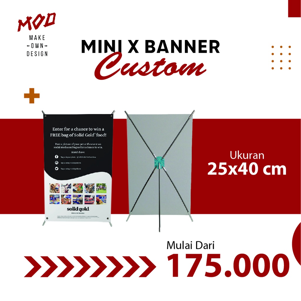 Mini X BANNER UK. 25x40cm | Albatros material | Free DESIGN | Shopee ...