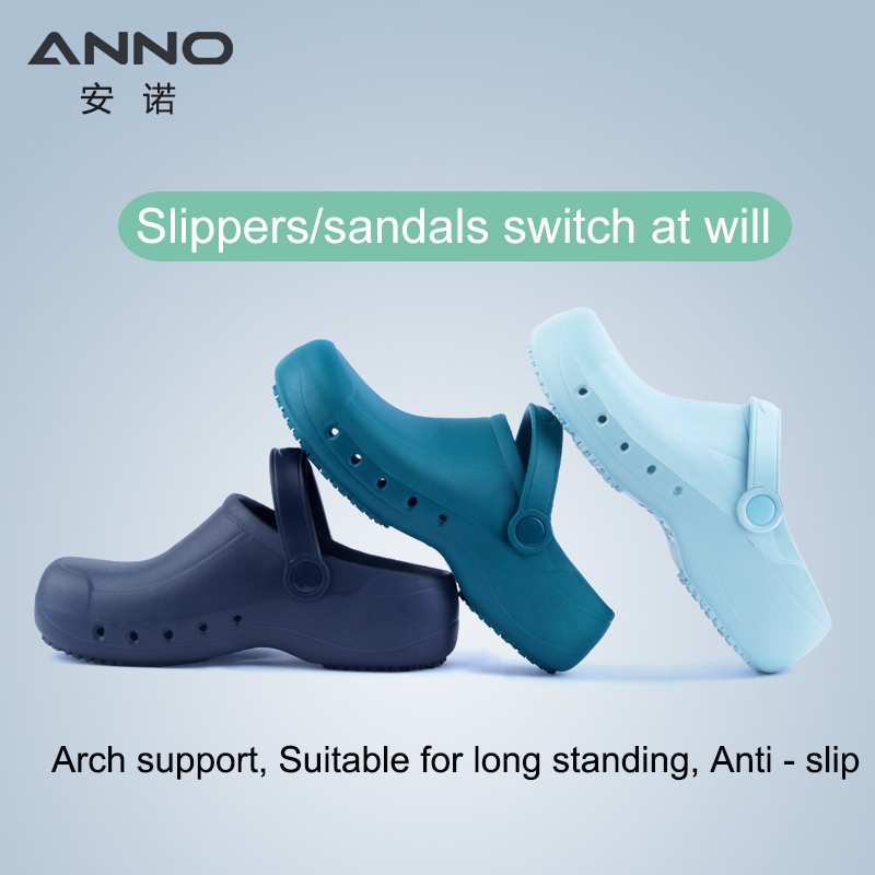 ANNO Soft Doctors Nurses Protect Medical Shoes EVA Anti-slip Clogs With ...