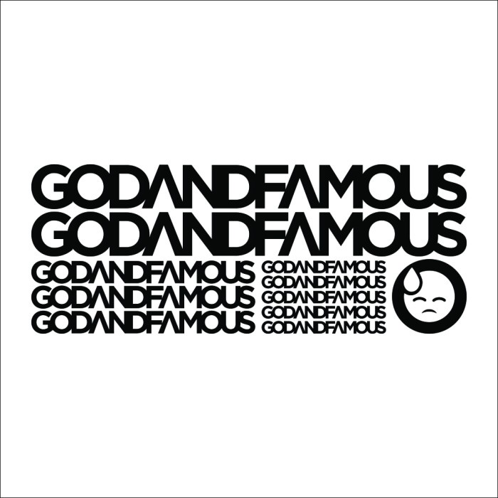 Bike CUTTING Sticker God Famous LOGO Pack Sticker - Bicycle Decal ...