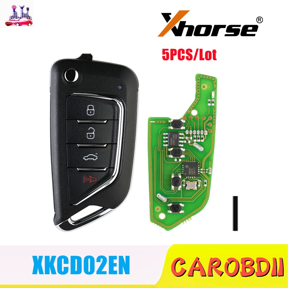 Xhorse XKCD02EN Wire Remote Key With 4 Button universal remote can be ...