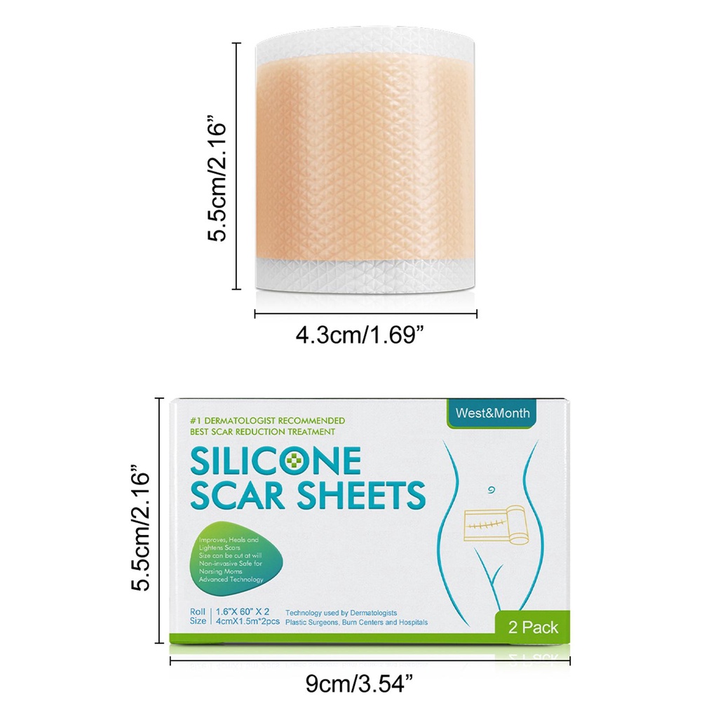 1 Roll Surgery Scar Removal Silicone Gel Sheet Patch Tape Sticker Skin ...