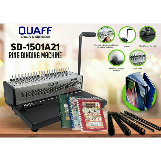 QUAFF RING BINDING MACHINE A4(SD-1501A21) binding knife | Shopee ...