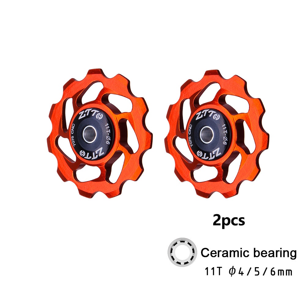 ZTTO MTB 11T Bicycle Rear Derailleur Jockey Wheel Ceramic Bearing Pulley AL7075 CNC Road Bike ...