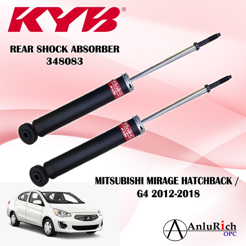 KYB REAR SHOCK ABSORBER SET FOR MITSUBISHI MIRAGE HATCHBACK / MIRAGE G4 ...