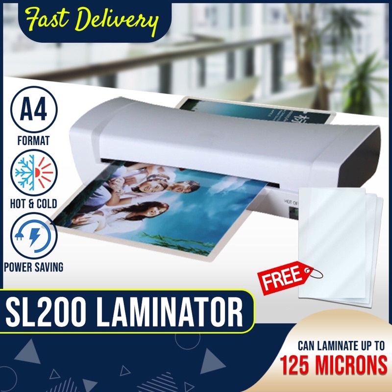 A4 size SL200 LAMINATOR for ID LAMINATION 125 microns | Shopee Philippines