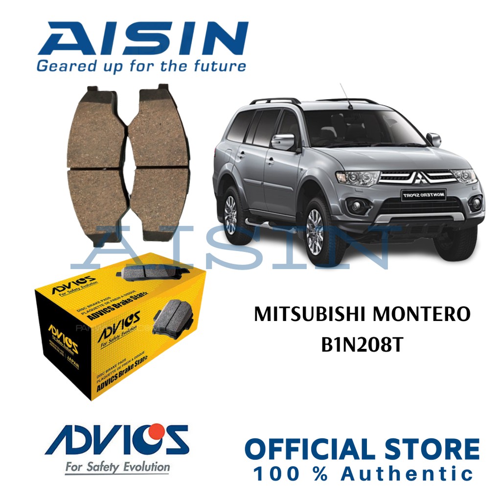 AISIN / ADVICS Brake Pad for MITSUBISHI MONTERO (B1N208T/DB1774) 4pcs ...