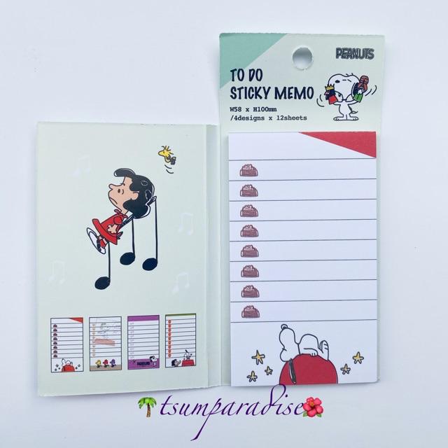 *1pad* Snoopy Peanuts To Do Sticky Memo Notes Notepad Memopad Charlie ...
