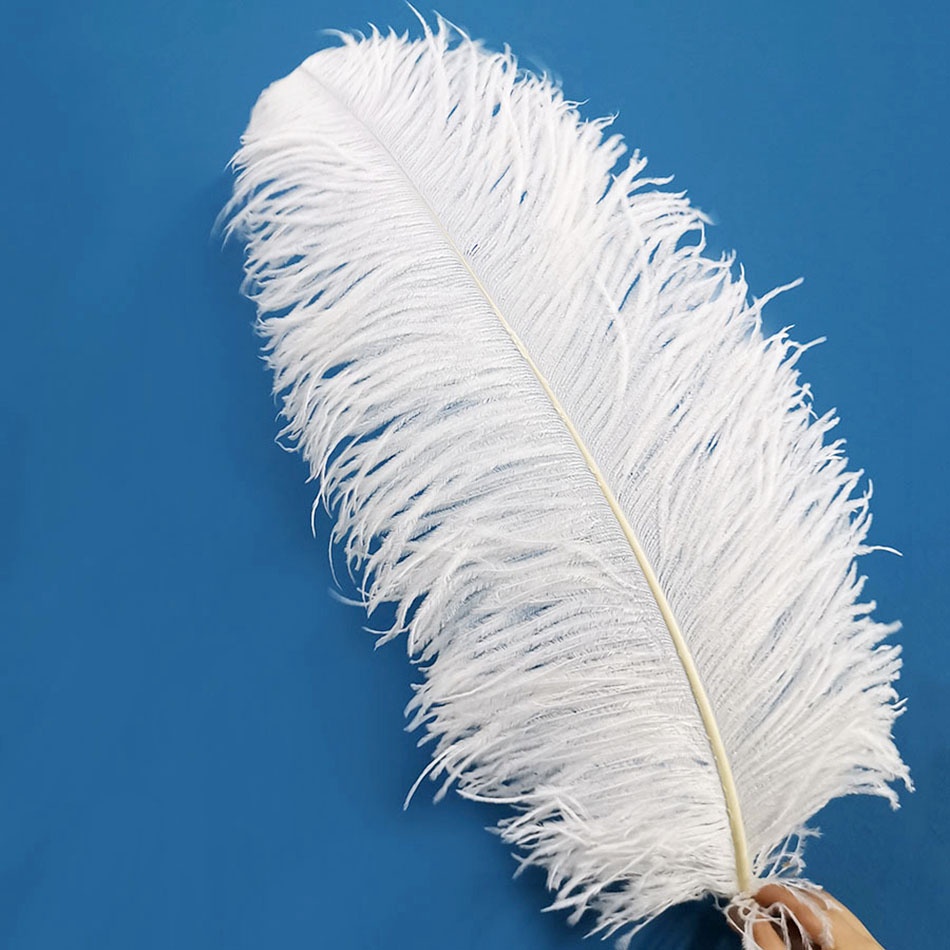 1Pieces 35-70CM White Ostrich Feather Plume Wedding Party Feather ...