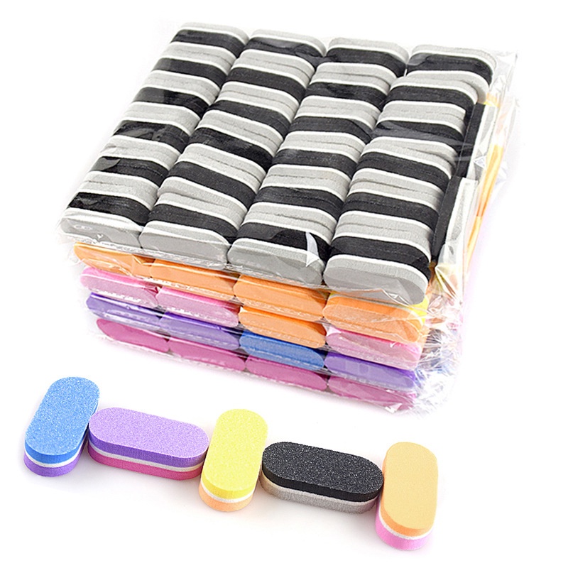 50Pcs Mini Nail Sponge Files Buffer Block Buffing Sanding Nails File ...
