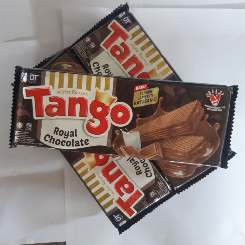 Wafer tango long 130 gram Flavor Chocolate, Vanilla & choco tiramisu ...