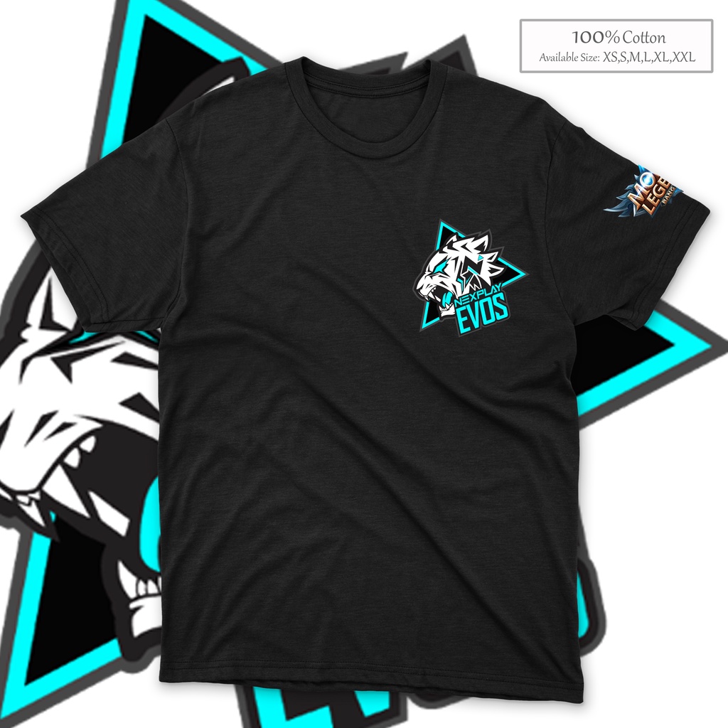 Mobile Legend MLBB NXP EVOS Logo High Quality Shirt (GAME28) | Shopee ...