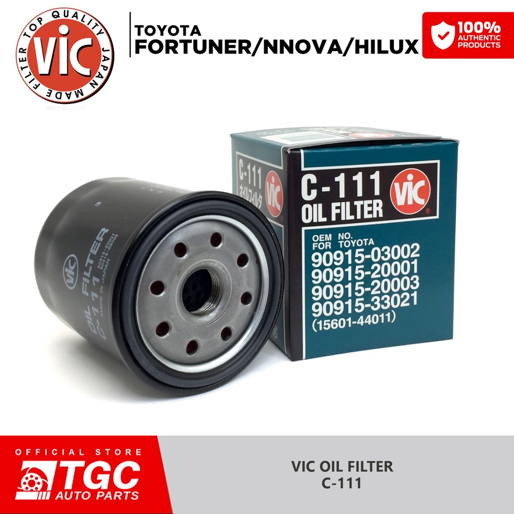 Vic Oil Filter Toyota Revo Innova Fortuner Rav4 Grandia Land Cruiser C-111 C111 1pc | Shopee ...